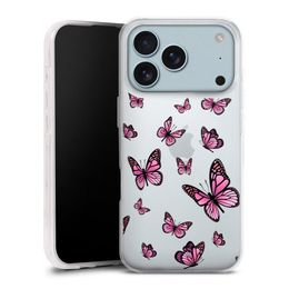 DeinDesign iPhone 17 Pro Handy Silikon Hülle Case transparent Handyhülle Muster Butterfly Motiv Ohne Hintergrund Silikon Case