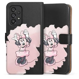 DeinDesign Galaxy A53 5G Handy Klapph&uuml;lle Handyh&uuml;lle aus Kunst Leder schwarz Flip Case Motiv Ohne Hintergrund Disney Sideflip mit langer Lasche