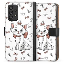 DeinDesign Galaxy A53 5G Handy Klapph&uuml;lle Handyh&uuml;lle aus Kunst Leder schwarz Flip Case Cat Disney Aristocats Mary Sideflip mit langer Lasche