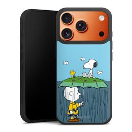 DeinDesign iPhone 17 Pro Handy Premium Silikon H&uuml;lle Handyh&uuml;lle schwarz Case Peanuts Children Snoopy Silikon Premium Case