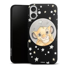 DeinDesign iPhone 16 Plus Handy Premium Silikon Hülle Handyhülle schwarz Case Disney Simba Lion King Silikon Premium Case