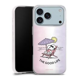 DeinDesign iPhone 17 Pro Handy Silikon H&uuml;lle Case transparent Handyh&uuml;lle Snoopy Official Licensed Product Peanuts Silikon Case