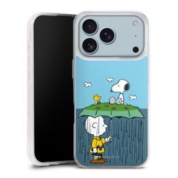 DeinDesign iPhone 17 Pro Handy Silikon H&uuml;lle Case transparent Handyh&uuml;lle Peanuts Children Snoopy Silikon Case