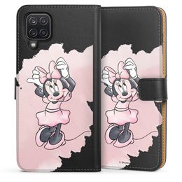 DeinDesign Galaxy A12 Handy Klapph&uuml;lle Handyh&uuml;lle aus Kunst Leder schwarz Flip Case Motiv Ohne Hintergrund Disney Sideflip mit langer Lasche