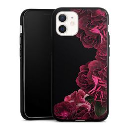 DeinDesign iPhone 12 mini Handy Silikon H&uuml;lle Case schwarz Handyh&uuml;lle Vintage Rose Pink