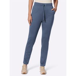 Heine Witt Damen Jogg Pants mit erh&ouml;htem Dehnbund, rauchblau, Gr&ouml;&szlig;e 42