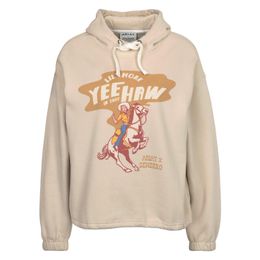 Ariat Hoodie Essential Sendero Yeehaw oyester grey Damen XL