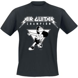 Die Simpsons Air Guitar Champion T-Shirt schwarz in S SMP09861TSB