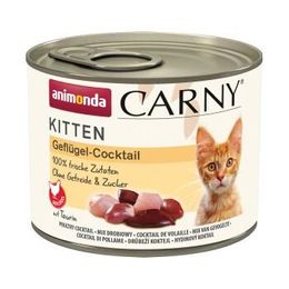 animonda Carny Nassfutter Katze Kitten Gefl&uuml;gel Cocktail 24x200 g