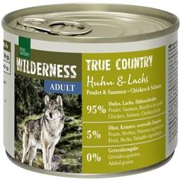 REAL NATURE WILDERNESS Nassfutter Hund, Adult, True Country, Huhn und Lachs 12x200 g