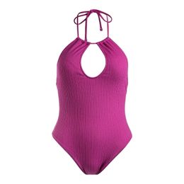 Badeanzug Roxy "Aruba", Damen, Gr. L, lila (wild aster), Recycling-Polyester, Badeanzüge