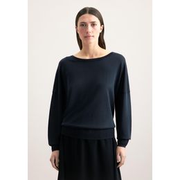 Strickpullover Seidensticker "Schwarze Rose", Damen, Gr. M, schwarz, 52% Polyester 48% Manila (Abaca), regular fit, Rundhals, Pullover, 1/1 Rundhals