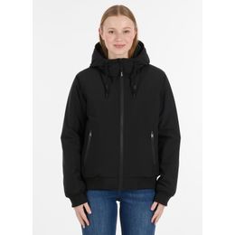 Outdoorjacke Ragwear "OGGIE WARM", Damen, Gr. M, schwarz, Web, Obermaterial: 100% Polyester, unifarben, h&uuml;ftlang, elastischer Bund, Jacken Outdoorjacke, Rei&szlig;verschluss mit Kinnschutz, Kapuze mit Kordel