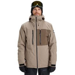 Snowboardjacke Quiksilver "Sycamore Solid 20K", Herren, Gr. S, fallen rock, 100% Polyester, Jacken