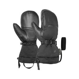 Fäustlinge Reusch "Volcano Pro GORE-TEX Gore warm technology", Damen, Gr. 7, schwarz, 35% Polyamid, 32% Leder, 25% Polyester, 7% Elasthan, unifarben, Handschuhe, mit wasserabweisender Eigenschaft
