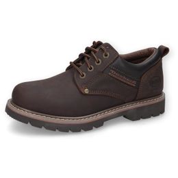 Schn&uuml;rschuh Dockers by Gerli, Damen, Gr. 41, braun, Leder, Basic, Schuhe Schn&uuml;rschuh, Trekkingschuh, Trachtenschuh mit Profilsohle