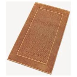 Badematte Christy "Supreme", braun (cinnamon), H:7mm, Baumwolle, Badematten, Premium Badematte in Luxusqualität 1000g/m2, 50 x 90, 2er Set