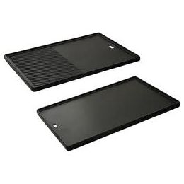 Grillplattenaufsatz Enders "SWITCH GRIDTM Guss-Wendeplatte 1/2 Chicago (Next) 4", schwarz, B:24cm H:1cm, Gusseisen, Backbleche, passgenau für das SWITCH GRIDTM im Chicago 4 und Chicago Next 4