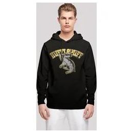 Kapuzenpullover F4NT4STIC "Harry Potter Hufflepuff Sport Emblem", Herren, Gr. XL, schwarz, Obermaterial: 50% Baumwolle, 50% Polyester, relaxed fit, Pullover, Print