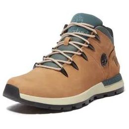 Schnürboots Timberland "SPRINT TREKKERMID LACE UP SNEAKER", Gr. 44,5, md braun nubuck w grün, Leder, Schuhe, Winterschuhe, Sneakerboots, Winterboots, Topseller