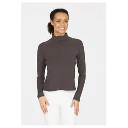 ENDURANCE ATHLECIA Funktionsshirt ATHLECIA "Grina", Herren, Gr. 40, braun, 89% Polyamid, 11% Elasthan, unifarben, normal, hoch geschlossener Ausschnitt, Shirts, Mit Quick-Dry-Funktion