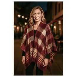 XXL-Schal "Aspen", Damen, rot, Polyacryl, Collezione Alessandro, unifarben, Basic,casual,modisch, Modetücher, Made in Italy, Kuschelweich, mit Karo