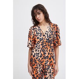 Ichi Bluse 'RAMYA' Damen Gr&ouml;&szlig;e L orange / apricot / schwarz