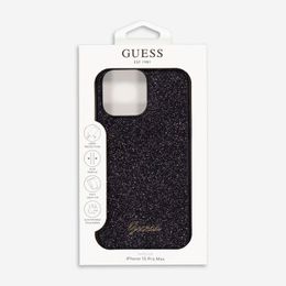 Guess Schwarze glitzernde Handyhülle für iPhone 15 Pro Max