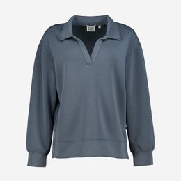 Scotch & Soda Blaues Sweatshirt mit V-Ausschnitt
