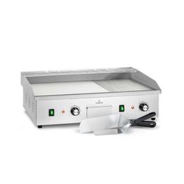 Klarstein Grillmeile 4400 Elektrogrill Plancha 2x2200W Grillplatte Edelstahl