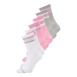Converse Socken 'WORDMARK CREW' Jungen Gr&ouml;&szlig;e 7/9Y graumeliert / pink / wei&szlig;