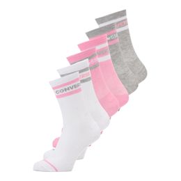 Converse Socken 'WORDMARK' Jungen Gr&ouml;&szlig;e 27/28 grau / rosa / wei&szlig;