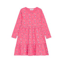 Danamade Kleid M&auml;dchen Gr&ouml;&szlig;e 122 blau / rauchblau / pink / wei&szlig;
