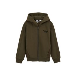 WE Fashion Sweatjacke Jungen Gr&ouml;&szlig;e 134/140 khaki / schwarz