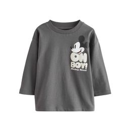 next Shirt 'Mickey Mouse' Jungen Gr&ouml;&szlig;e 80 grau / schwarz / offwhite