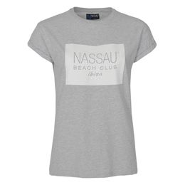 NASSAU Beach Club T-Shirt '231057' Damen Gr&ouml;&szlig;e XL grau / wei&szlig;