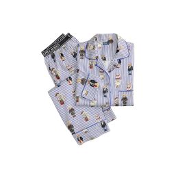 Polo Ralph Lauren Pajama 'Iconic Bear' female Blue, White size L
