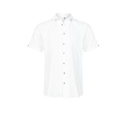 Trachtenhof Nübler Traditional Button Up Shirt 'Trachtenhemd kurzarm Josef' male White size XL