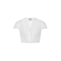 Trachtenhof N&uuml;bler Traditional Blouse 'Dirndlbluse kurzarm Tabea' female White size L