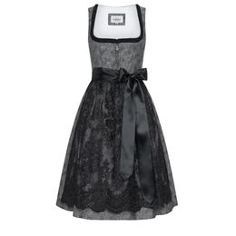 Trachtenhof N&uuml;bler Dirndl 'Midi Dirndl Leo' Damen Gr&ouml;&szlig;e 34 silber
