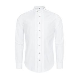 Trachtenhof Nübler Traditional Button Up Shirt 'Trachtenhemd langarm Joshua' male White size 4XL