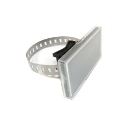 Rohrbeschriftung f&uuml;r Rohre und Pf&auml;hle von 20 - 80 mm - 105x55 - grau