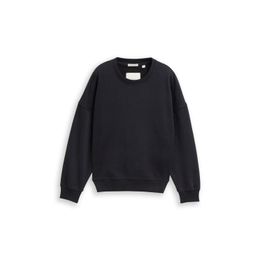 Tom Tailor Jungen Oversize Sweatshirt mit R&uuml;ckenprint, schwarz, Uni, Gr. 176