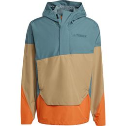 adidas terrex Outdoorjacke 'Xploric' Herren Gr&ouml;&szlig;e M camel / petrol / neonorange