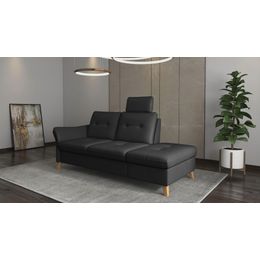 Sit & More Recamiere SIT & MORE "Göteborg", schwarz, B:210cm H:90cm T:92cm, Sofas, inklusive Federkern