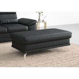 Sit & More Hocker SIT & MORE "Cabrio, B: 113 cm", schwarz, B:133cm H:48cm T:72cm, Hocker, Hocker, individuell zu kombinieren, Federkern