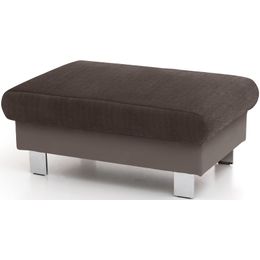 Hocker COTTA "Komaris, B: 100 cm", braun (mud, espresso), B:100cm H:45cm T:65cm, Microfaser PRIMABELLE (100% Polyester);Kunstleder SOFTLUX;Feinstruktur (100% Polyester);Kunstleder SOFTLUX/Struktur (100% Polyester);NaturLEDER, Hocker, Hocker, individuell zu kombinieren