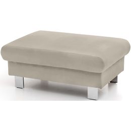 Hocker COTTA "Komaris, B: 100 cm", grau, B:100cm H:45cm, Microfaser PRIMABELLE (100% Polyester);Kunstleder SOFTLUX;Feinstruktur (100% Polyester);Kunstleder SOFTLUX/Struktur (100% Polyester);NaturLEDER, Hocker, Hocker, individuell zu kombinieren