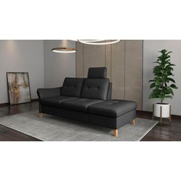 Sit & More Recamiere SIT & MORE "Göteborg", schwarz, B:210cm H:90cm T:92cm, Sofas, inklusive Federkern