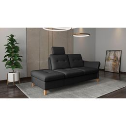 Sit & More Recamiere SIT & MORE "Göteborg", schwarz, B:210cm H:90cm T:92cm, Sofas, inklusive Federkern